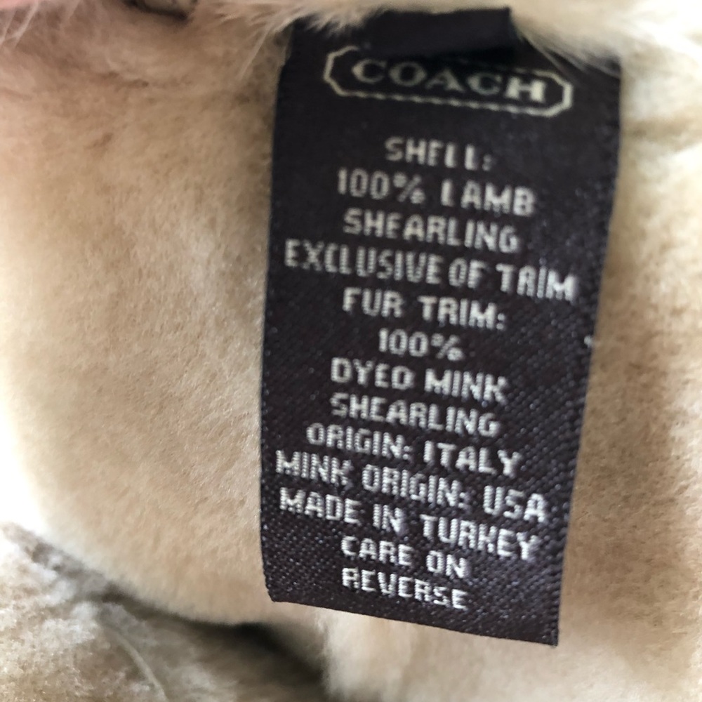 Coach Mink Fur Lamb Shearling Coat - Gem